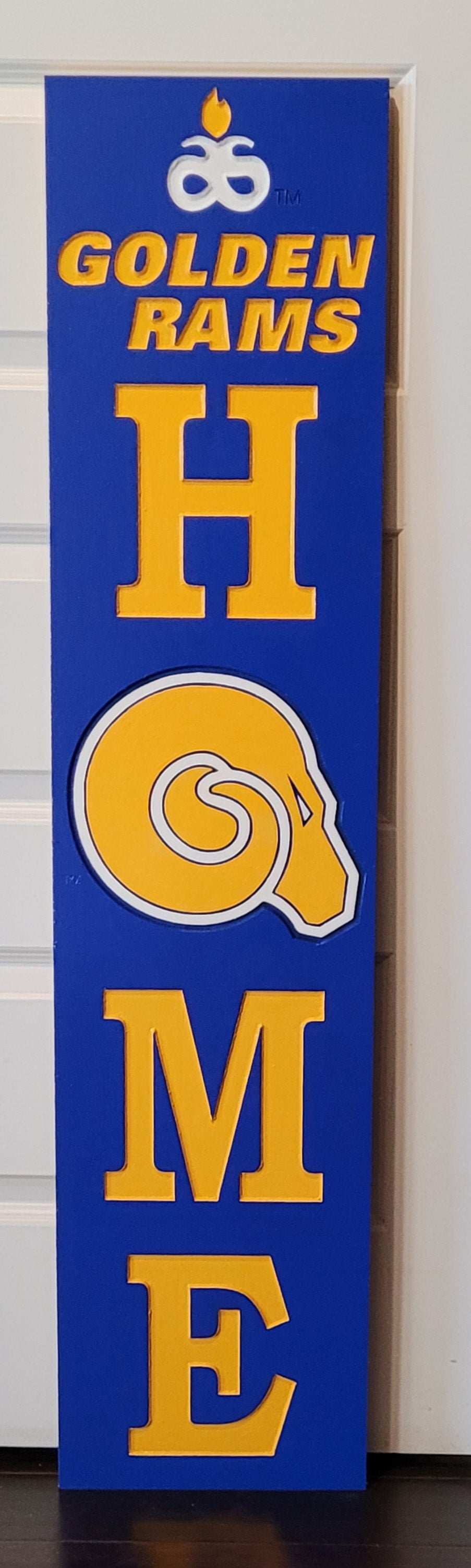 ASU Wood Engraved Hand Painted Home Vertical Sign